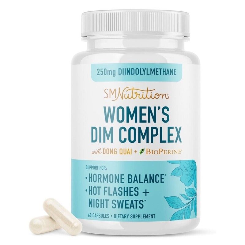 DIM Supplement 250mg Plus BioPerine, Sulforaphane, Dong Quai, Vitamin D ...