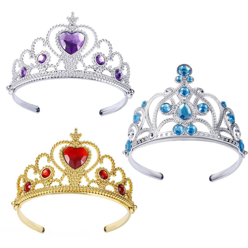 NQEUEPN 3pcs Birthday Crown Tiara for Little Girls, Princess Crown ...