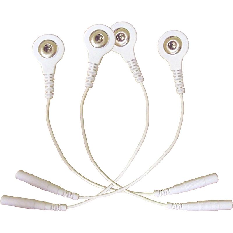 EMS Conductive Cord DC2.00mm Pin Type 3.5mm Snap Electrode Lead Cable ...