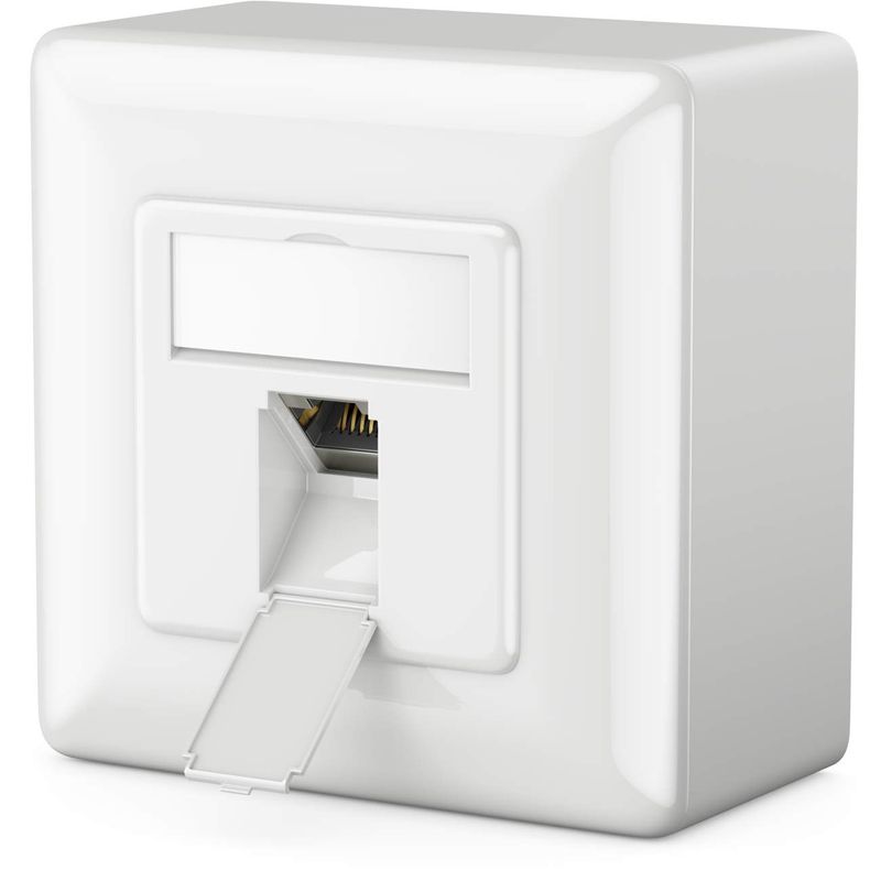 deleyCON 1x CAT6a Universal Network Socket - 1x RJ45 Port - Shielded ...