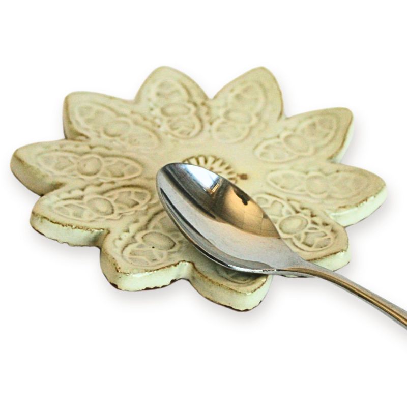 Small Flower Mini Spoon Rest For Kitchen Countertop - Handmade Ceramic ...