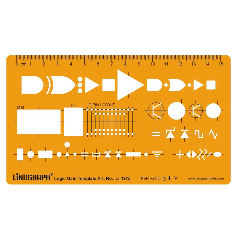 Logic Gate Template Drafting And Design Templates Stencil Symbols ...