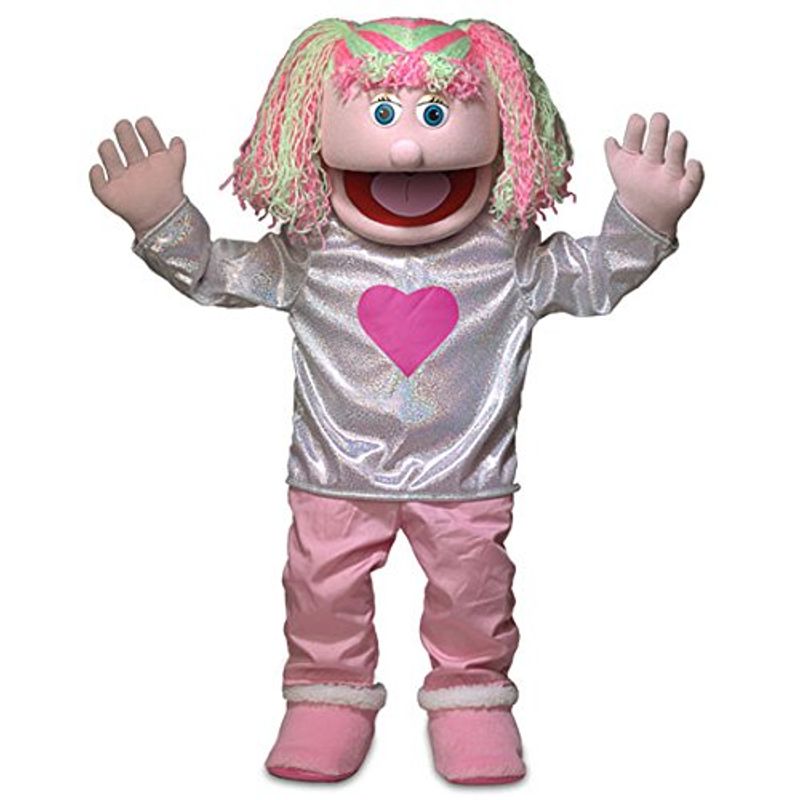 30" Kimmie, Pink Girl, Professional Performance Puppet with Removable ...
