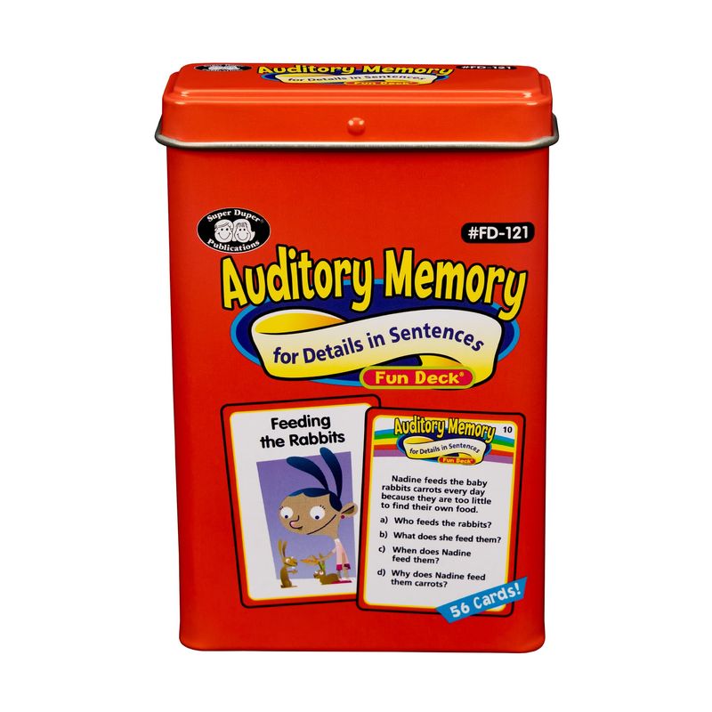 Super Duper Publications | Auditory Memory for Details in Sentences Fun ...