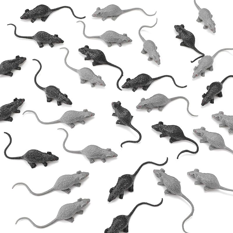 Sumind 24 Pcs Plastic Mice Fake Rat Mini Simulated Mouse Fake Mice ...
