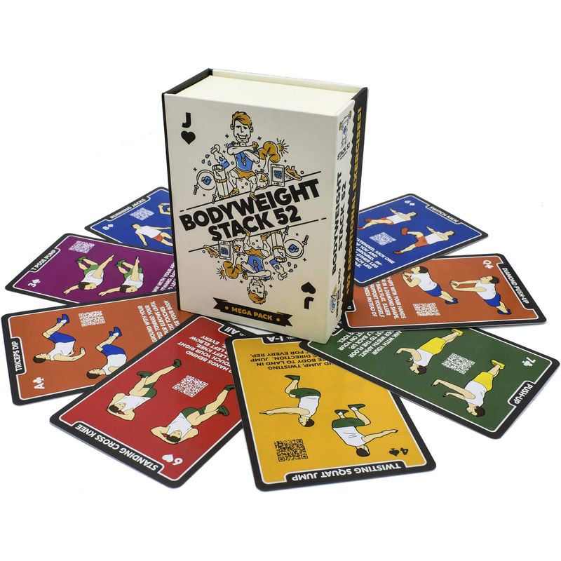 Stack 52 Bodyweight Exercise Cards: Workout Playing Card Game. Designed ...