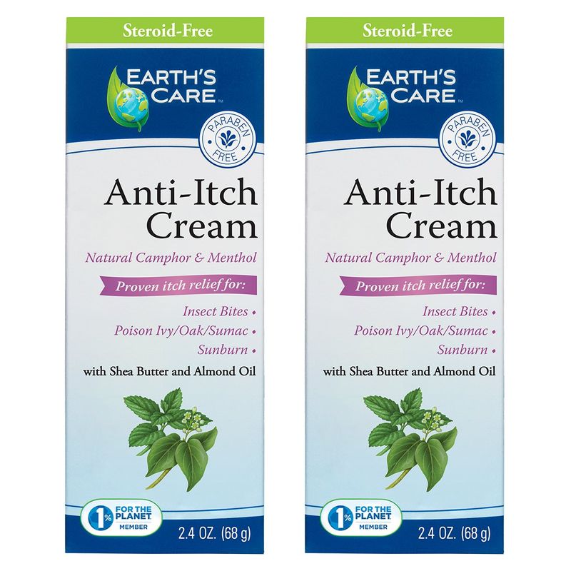Earth's Care Anti Itch Cream - Extra Strength - Soothes Sunburns ...