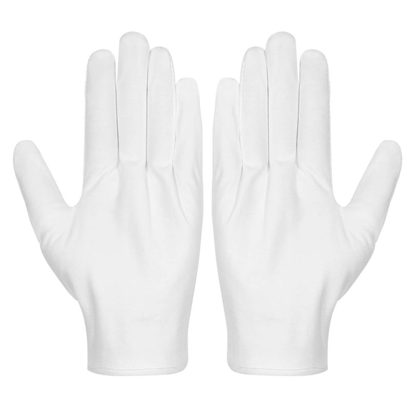 Cotton Gloves, Selizo 3 Pairs White Cotton Gloves Gloves for Women Men ...