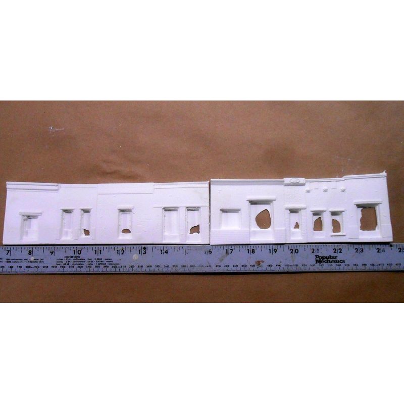 Downtown Deco HO Scale Background Flat Storefronts Kit + Windows Doors ...