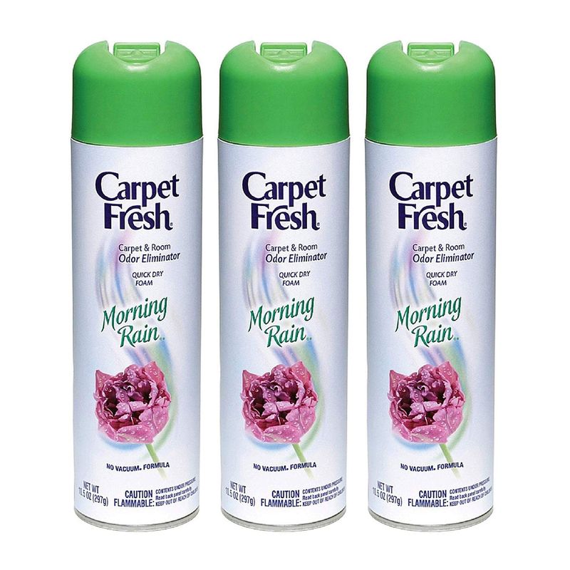Carpet Fresh No Vacuum Freshener and Deodorizer Spray, Morning Rain (3 ...