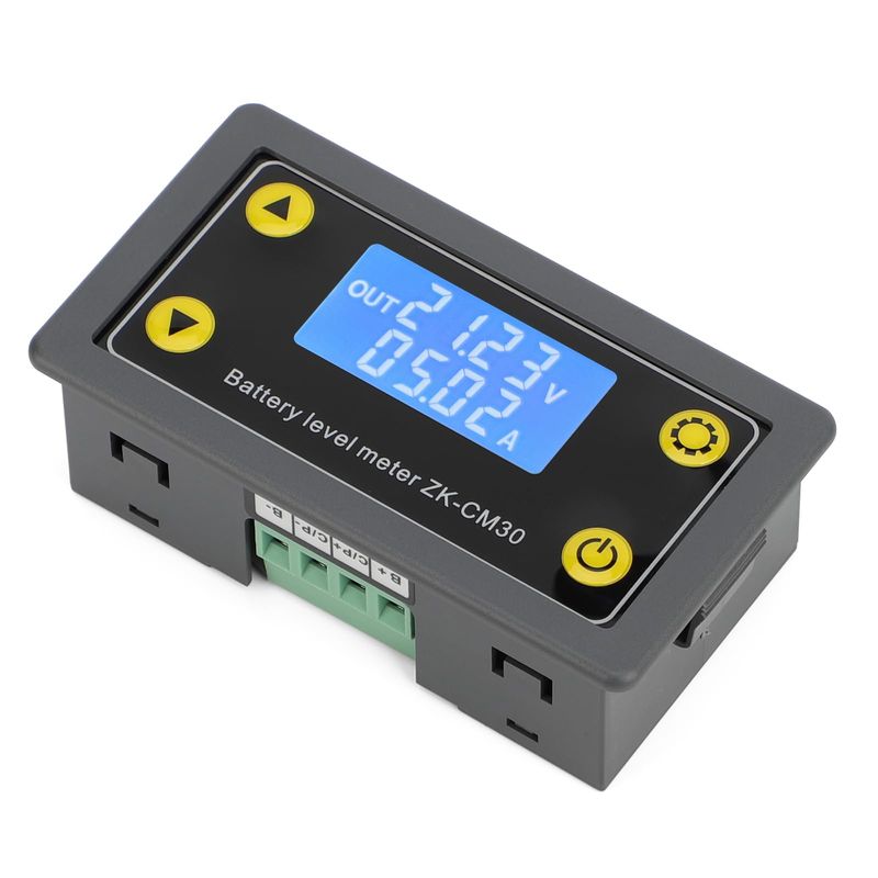 DROK Battery Meter DC 6-60V 30A Digital Tester Bi-Directional Ammeter ...