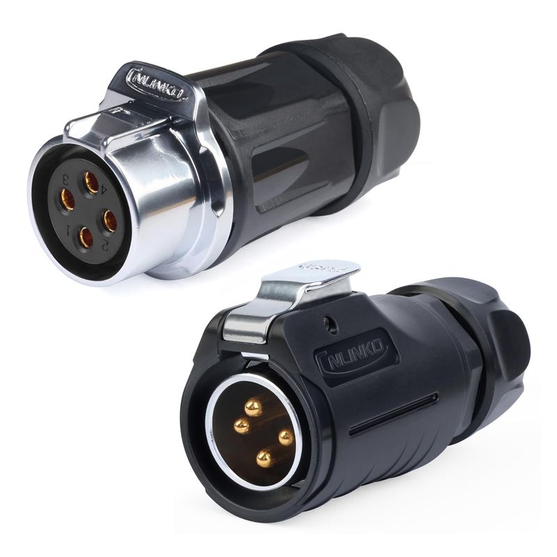 CNLINKO LP-20 4 PIN Waterproof Connector, IP68 Circular Connector ...