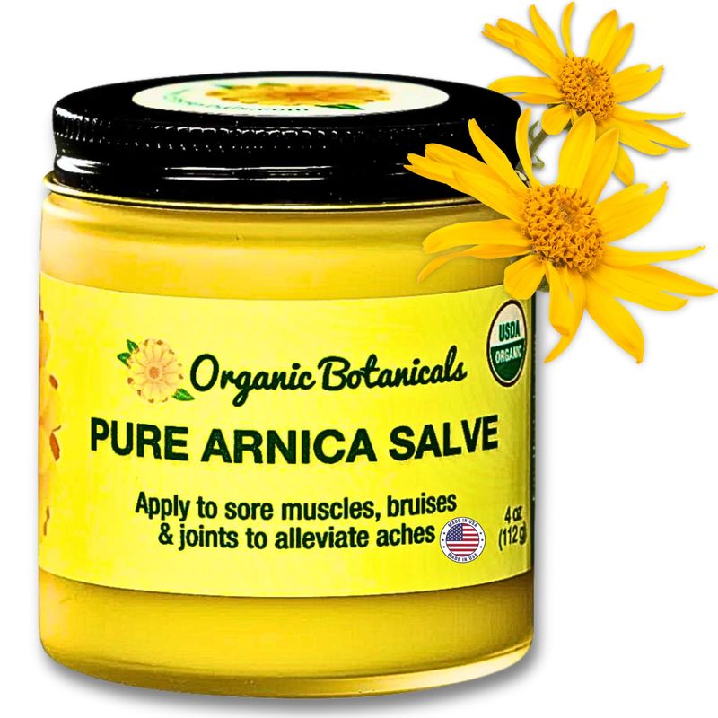 Organic Botanicals Pure Arnica Salve | Sore Muscle & Joint Relief Cream for Stiffness, Aches ...