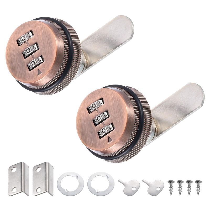 PATIKIL 2pcs 38mm Combination Cam Lock File Cabinet Lock with ...