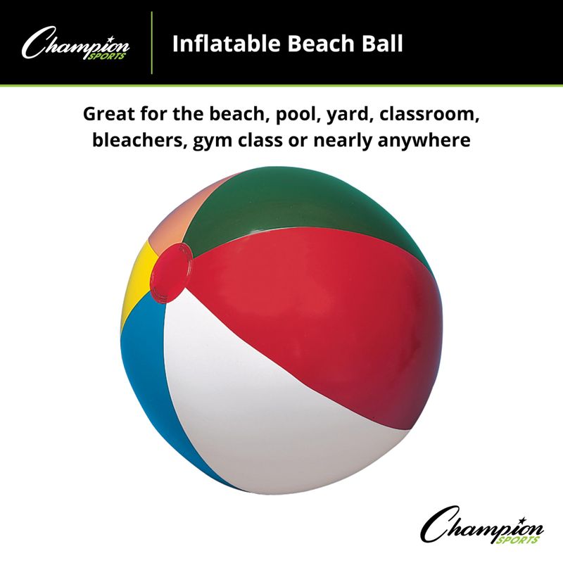 Champion Sports Beach Ball Inflatable for Pools, Beaches - Watergames ...