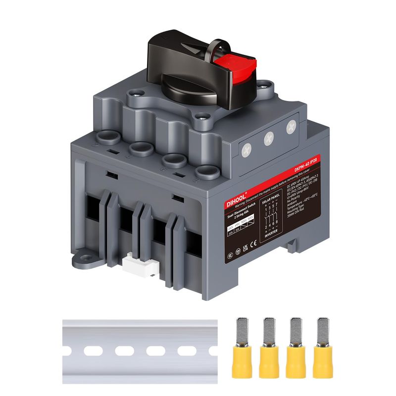 DIHOOL DC Isolator Switch Circuit Breaker 32A 1200V PV Combiner Box For Solar System Solar ...
