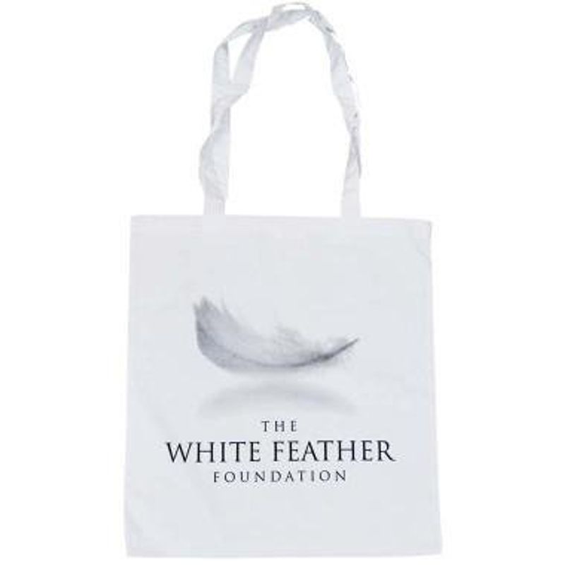 Julian Lennon White Feather Foundation (Logo) White Shopper Bag ...