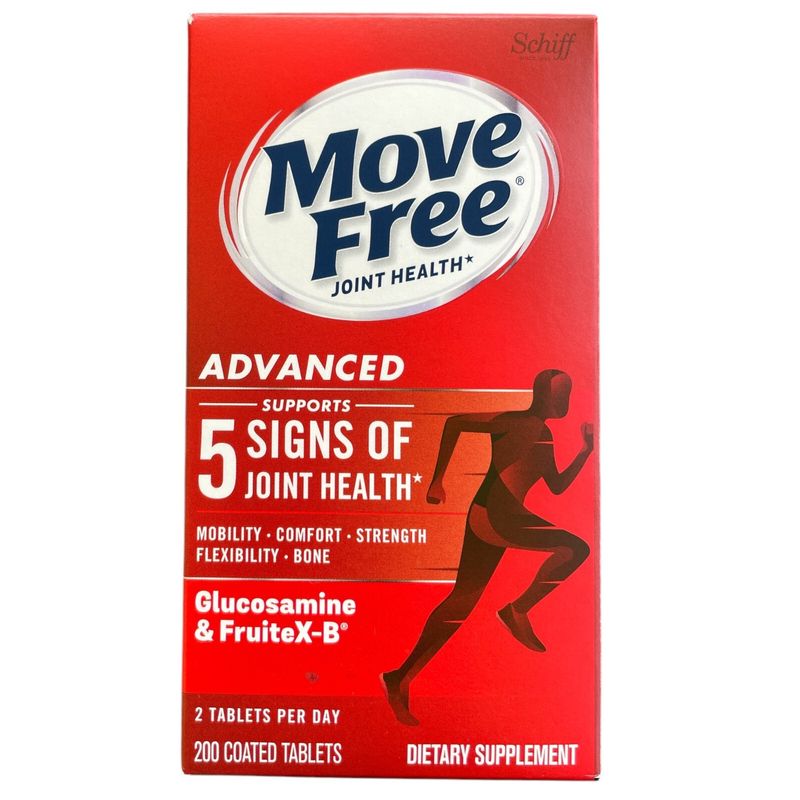Move Free advanced 200 tablets Glucosamine and FruiteX-B, exp.06/2026 ...