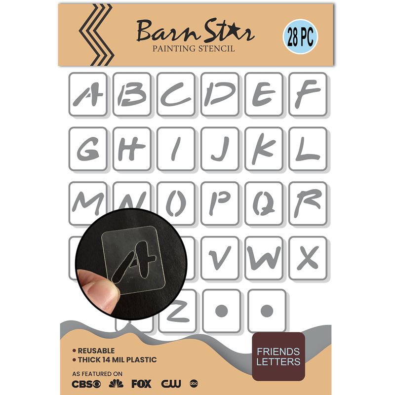 Friends Letter Stencil Kit - Reusable Stencils - Full Alphabet - Paint ...