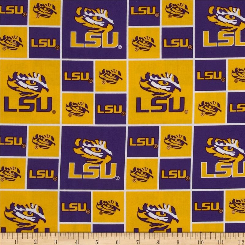 Cotton College LSU Louisiana State University Tigers Print Cotton ...