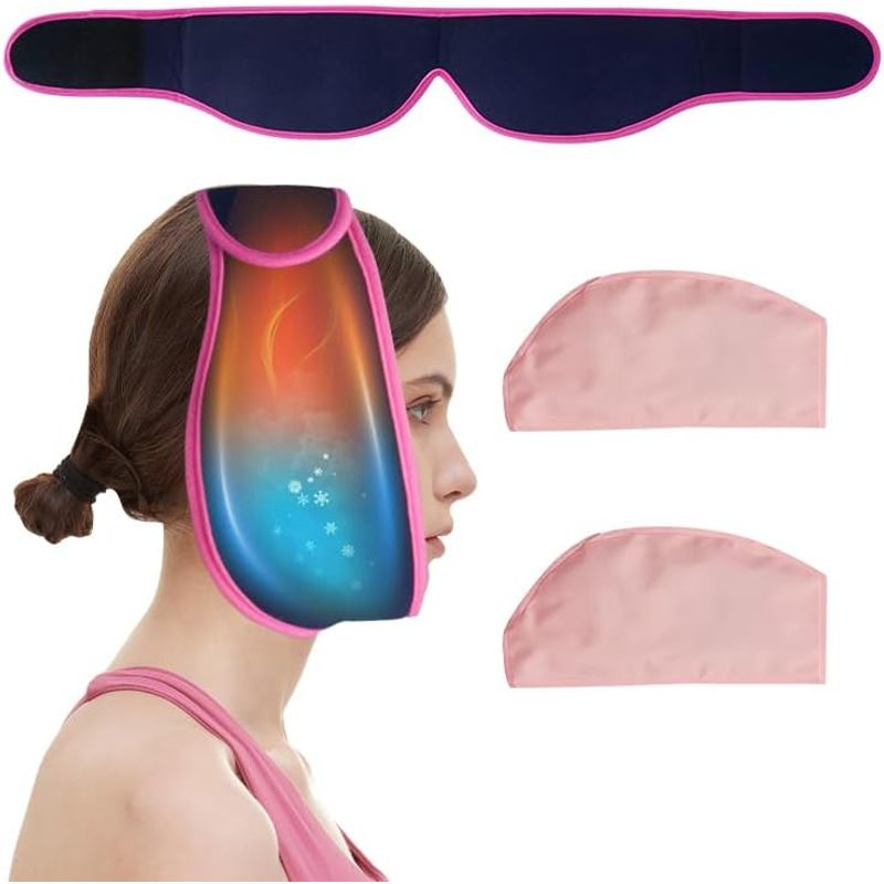 World-Bio Face Ice Pack for Wisdom Teeth,Adjustable Head Wrap with 2 ...