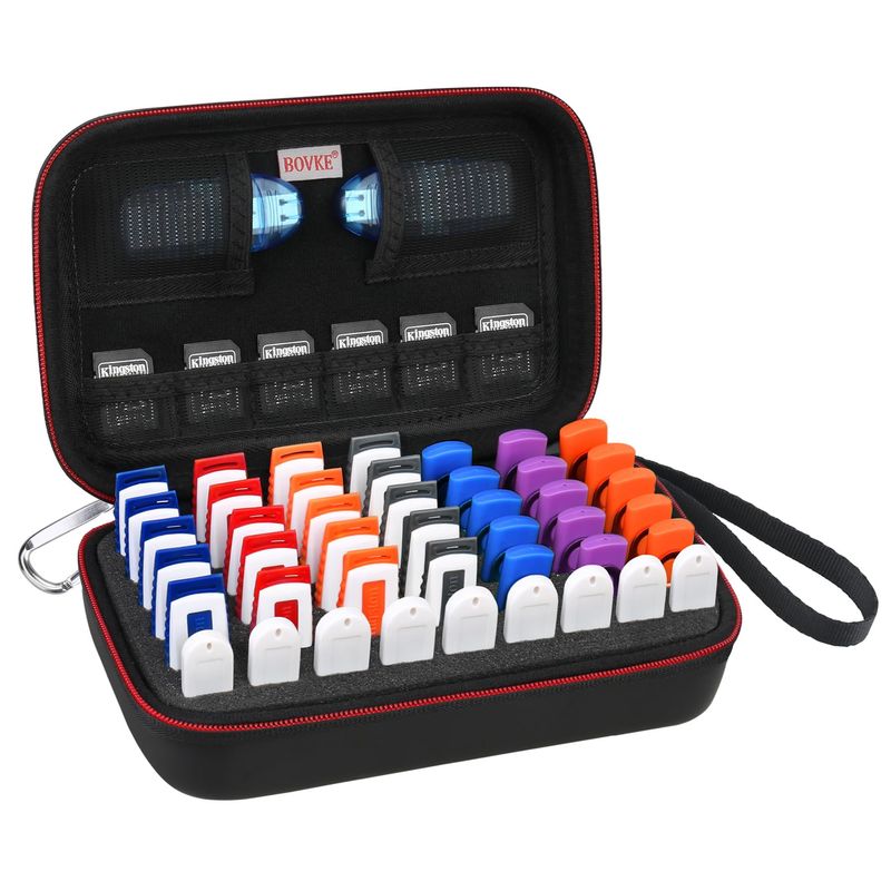 BOVKE USB Flash Drive Case Organizer SD Cards Memory Stick Case Thumb ...