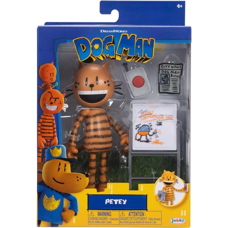 Dog Man Movie 5 Inch Petey Articulated Action Figure, Collect All The ...