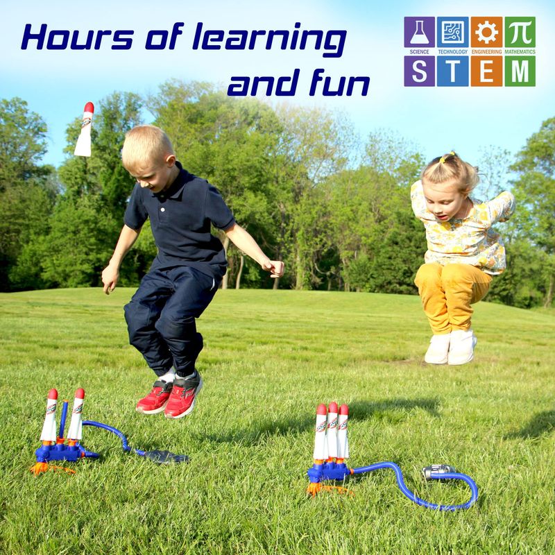 New Bounce Rocket Launcher for Kids - Adjustable 2-in-1 Jump Rocket Set ...