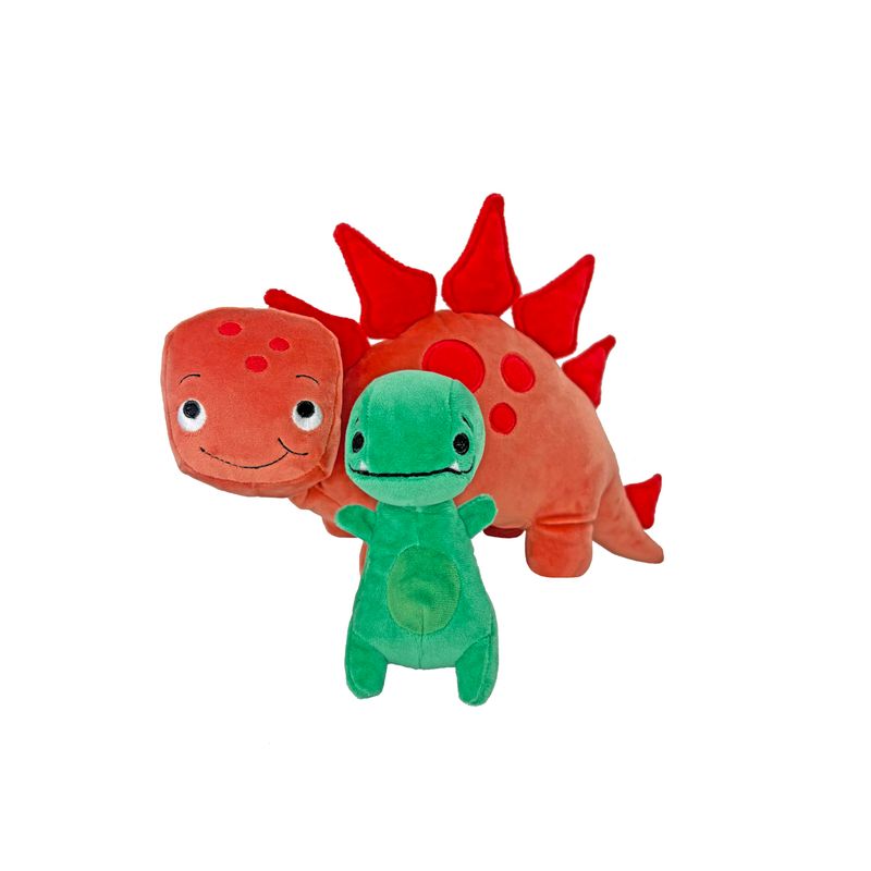 MerryMakers Tiny T. Rex and Pointy Plush Pair, 12.5-inches, Based on ...