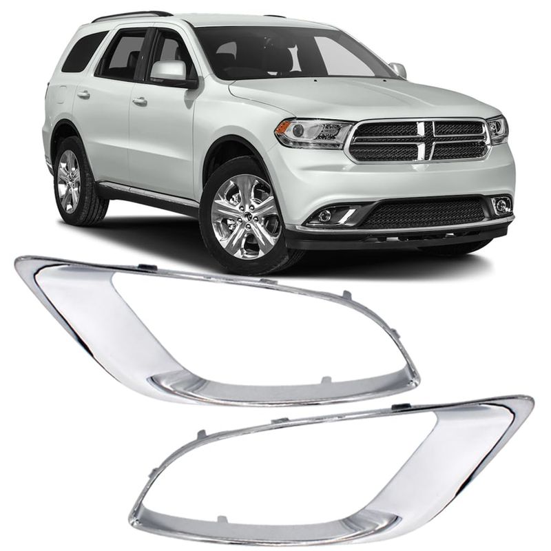 COOL STAR Left & Right Fog Light Trim Compatible with Dodge Durango ...