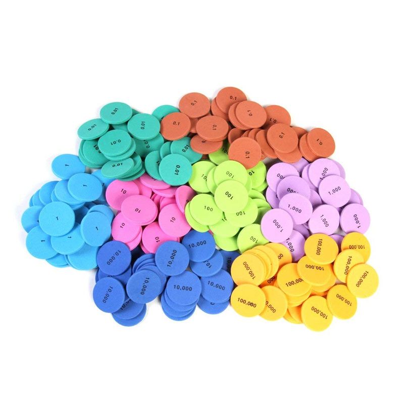 hand2mind Soft Foam Place Value Disks 8 Values, Counting Chips for Kids ...
