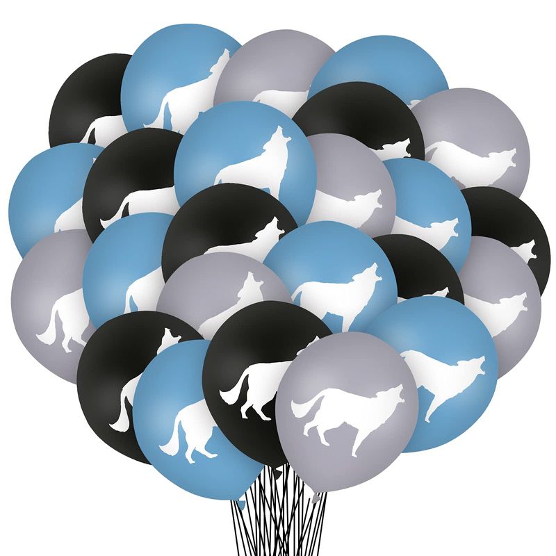30 Pcs Wolf Balloons Wolf Birthday Party Decoration Balloons 12 Inches ...