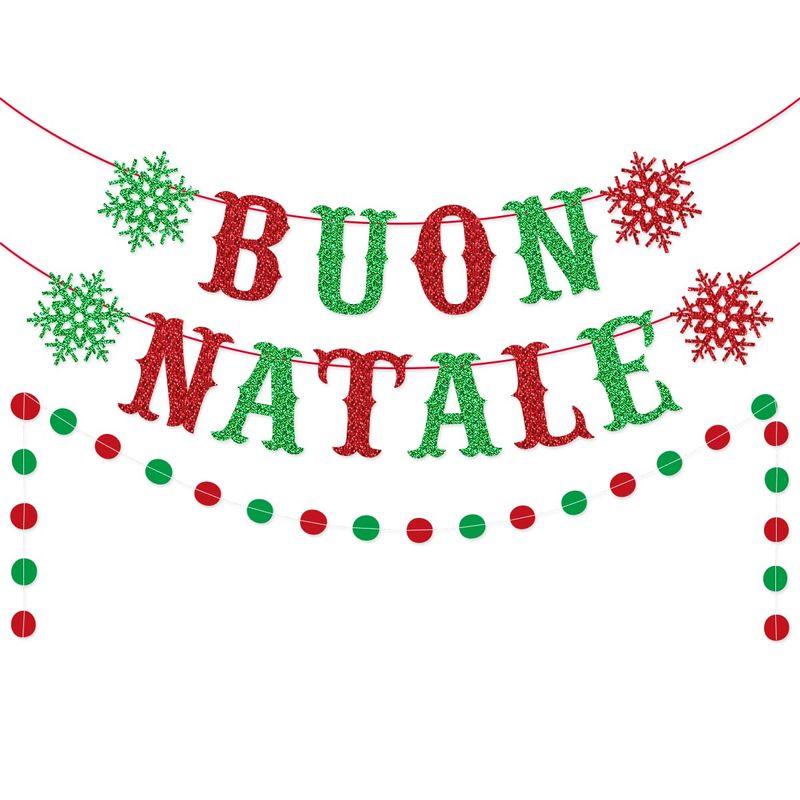 Buon Natale Italian Christmas Banner for Italian Christmas Decorations ...