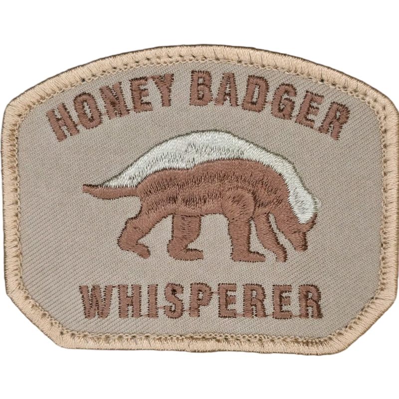 HONEY BADGER WHISPERER MILITARY ARMY TACTICAL DESERT HOOK MORALE PATCH ...