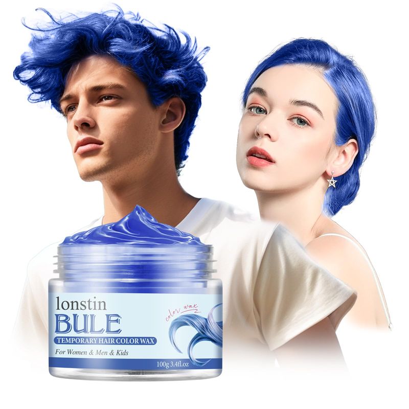Temporary Hair Coloring Dye Wax, Temporary Hair Color Wax lonstin Denim ...