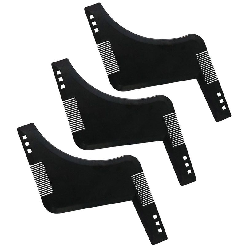Beard Stencil Comb,3 PCS Beard Shaper Grooming Template Beard Line Up ...