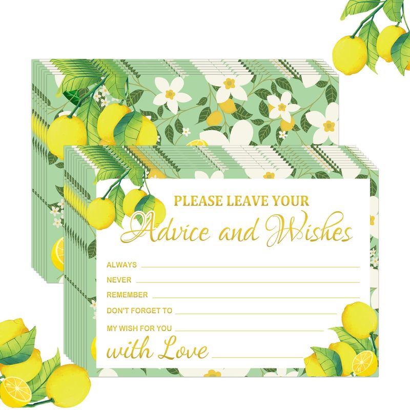 Pop Resin Lemon Advice and Wishes Guestbook Thank You Cards 4 x 6 Inch ...