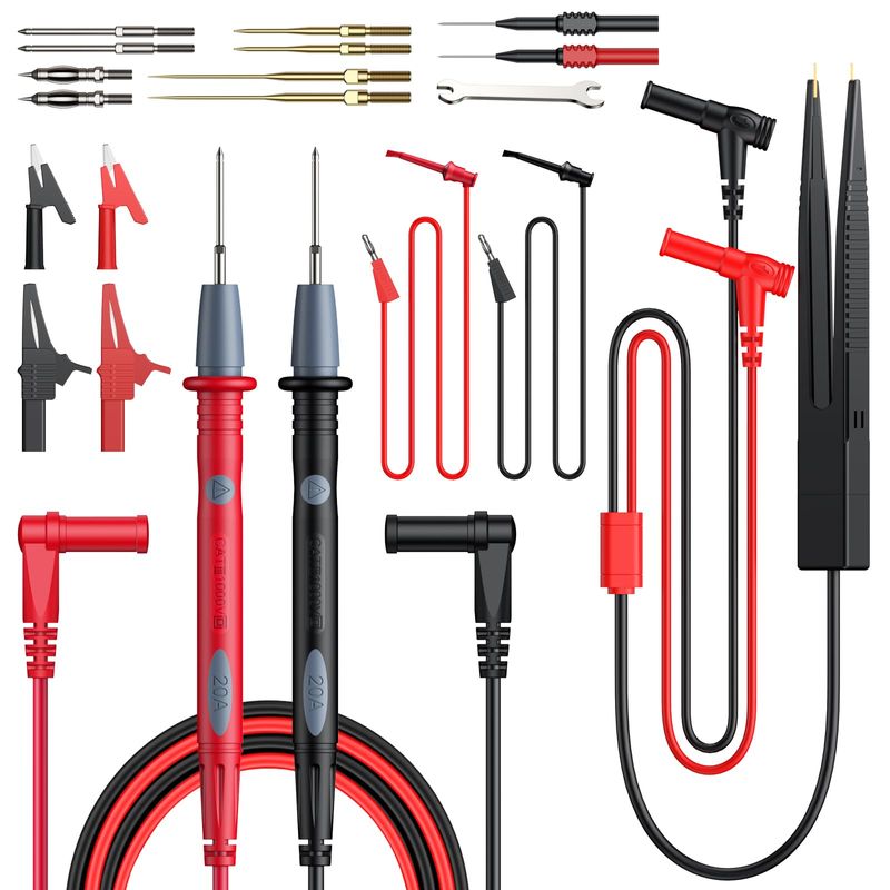 Proster Multimeter Test Leads Kit - 24 in 1 Electrical Lead Testing Set ...