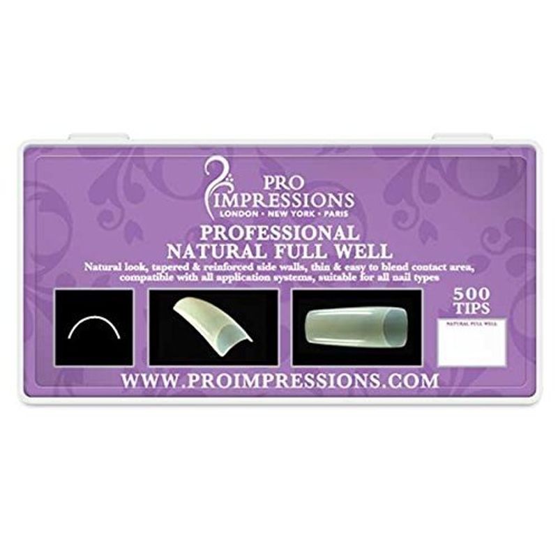 Pro Impressions Advance Natural Full Well 50 Nail Tips, Size 8 - Online ...
