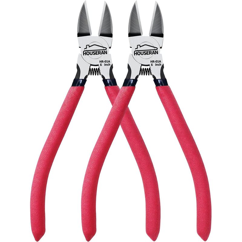 HOUSERAN Wire Cutters 2 Pack, 6 inch Wire Cutter Set, Side Cutters ...