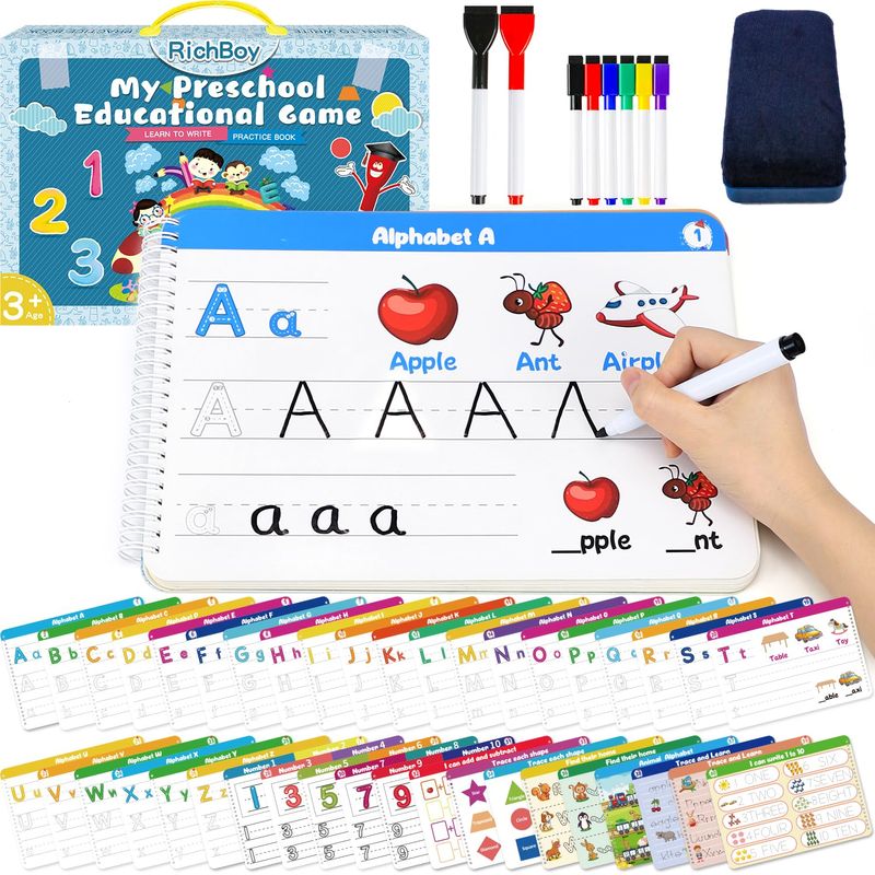 Preschool Workbooks Handwriting Practice Book for Kids, Montessori Toys ...