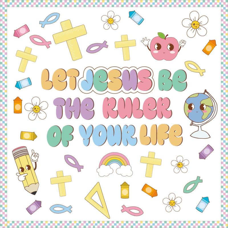 Mooliwe Christian Bulletin Board Decorations Sets Decor Religious ...