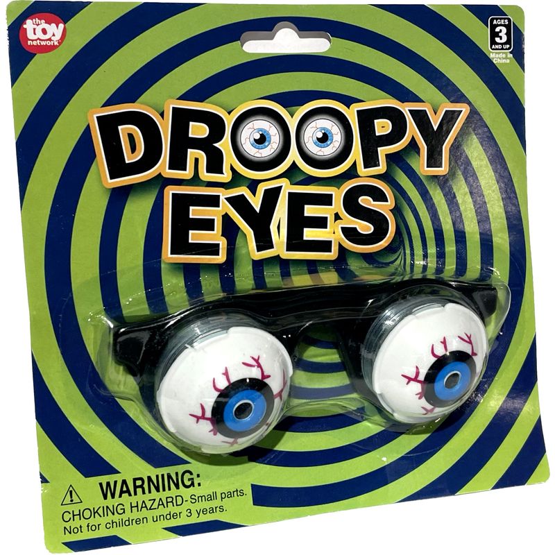 Kids DROOPING SPRING EYES Droopy Pop Out Goofy Joke Glasses Funny ...