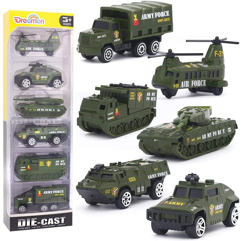 Diecast Military Vehicles Army Toy Mini Pocket Size Play Models Truck ...