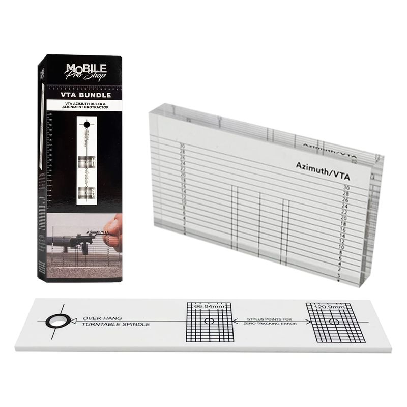 Mobile Pro Shop Turntable Azimuth Cartridge Alignment Protractor Set ...