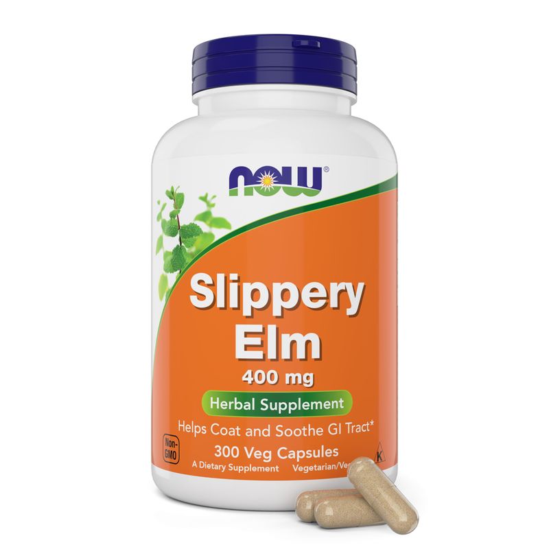 Now Slippery Elm 400 mg, 300 Vegetarian Capsules - Online Marketplace ...
