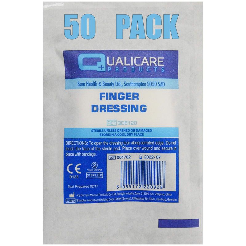 50 Pack of QUALICARE First AID STERILE Medical Adhesive Finger Wound ...