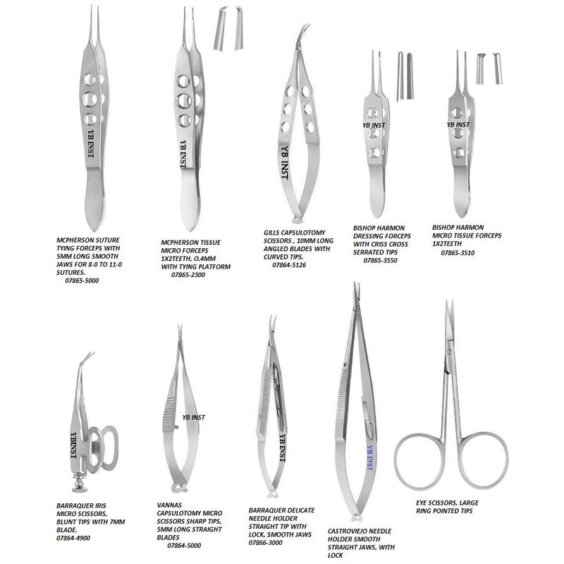 10 PC O.R GRADE EYE MICRO MINOR SURGERY OPHTHALMIC KIT SET FORCEPS ...