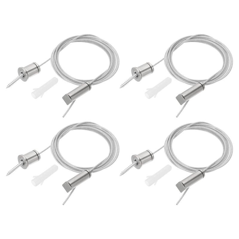 PATIKIL Ceiling Hanging Wire Cable Kit, 2m/6.6ft 4 Set Adjustable Light ...