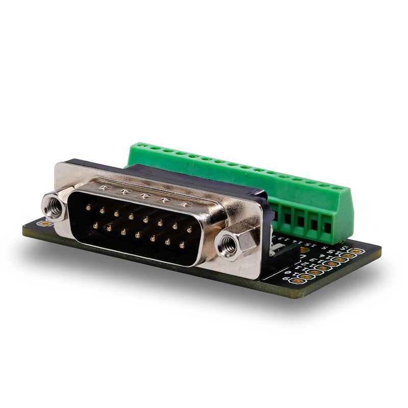 Treedix DB15 Male Breakout Board Connector, Serial Adapter, Serial Port ...